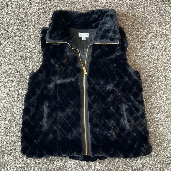 Carmen Marc Valvo | Jackets & Coats | Carmen Marc Valvo Lg Faux Fur ...